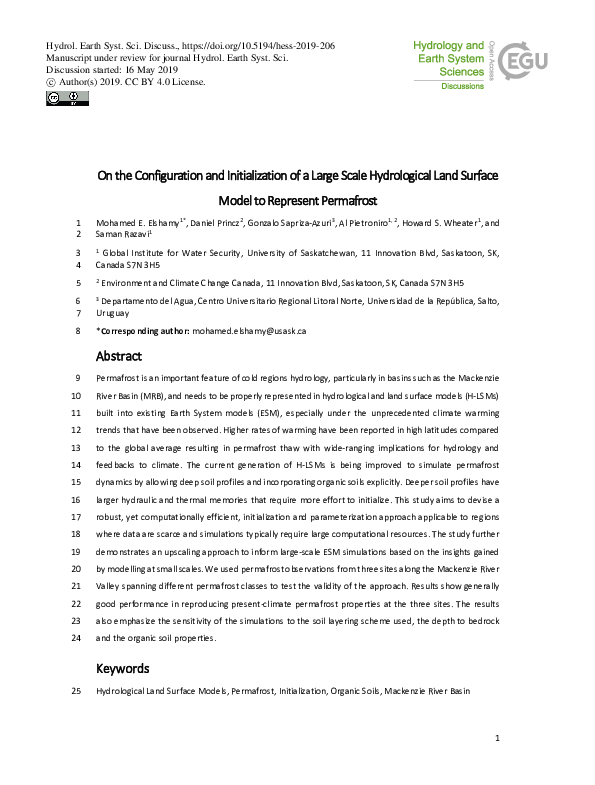 (PDF) On the Configuration and Initialization of a Large Scale ...