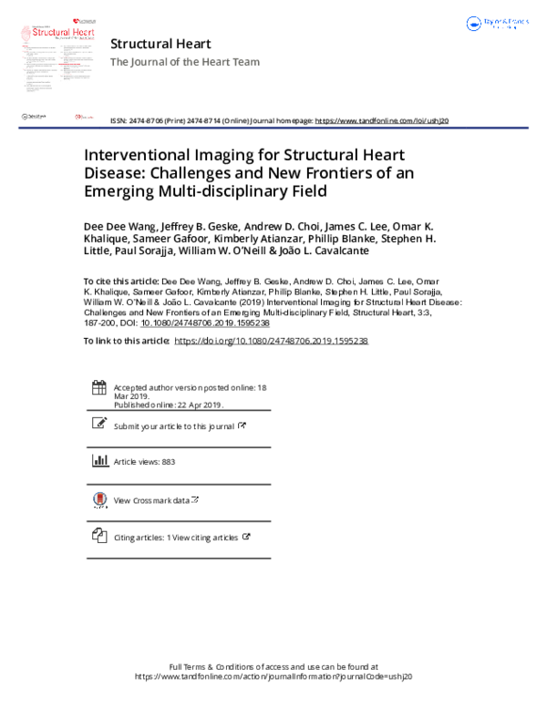 (PDF) Interventional Imaging for Structural Heart Disease: Challenges and New Frontiers of an ...