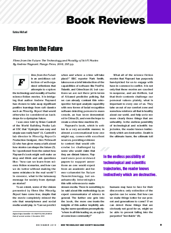(PDF) Films from the Future [Book Review]