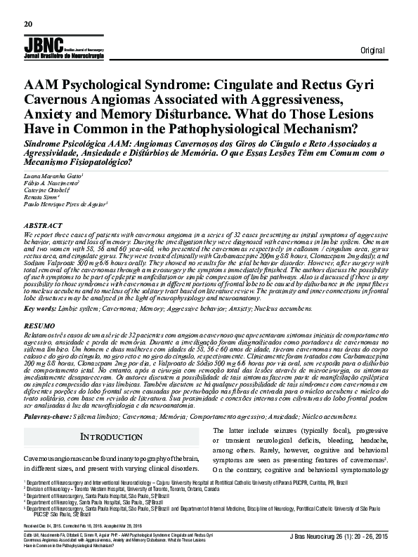 (PDF) AAM Psychological Syndrome