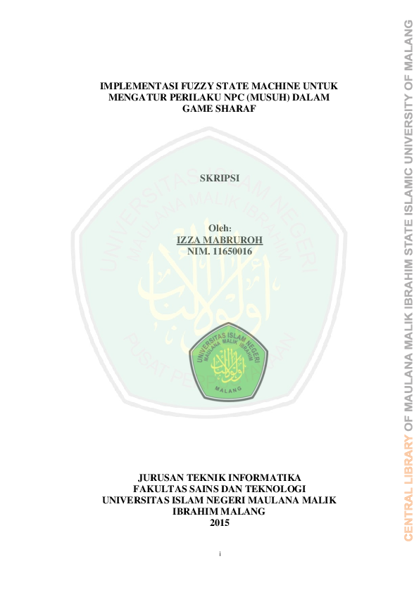 (PDF) Implementasi fuzzy state machine untuk mengatur perilaku NPC ...