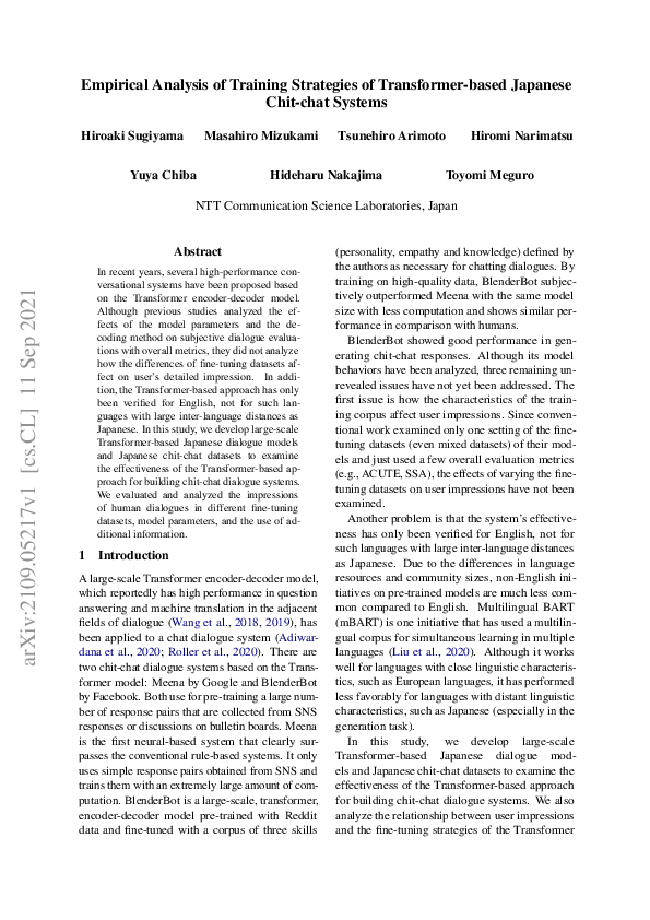 (PDF) Empirical Analysis of Training Strategies of Transformer-based ...