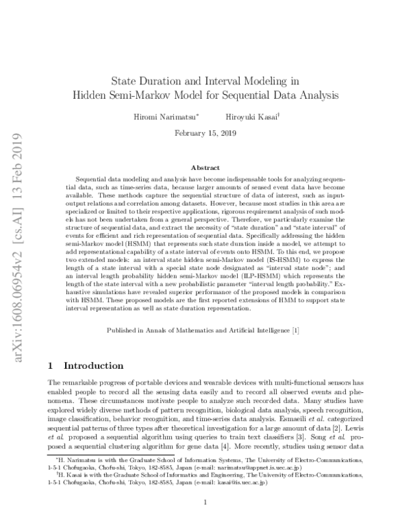 Pdf Modeling State Duration And Intervals In Hsmm