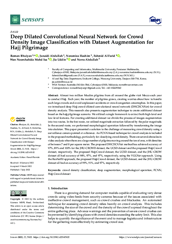 (PDF) Deep Dilated Convolutional Neural Network for Crowd Density Image Classification with ...