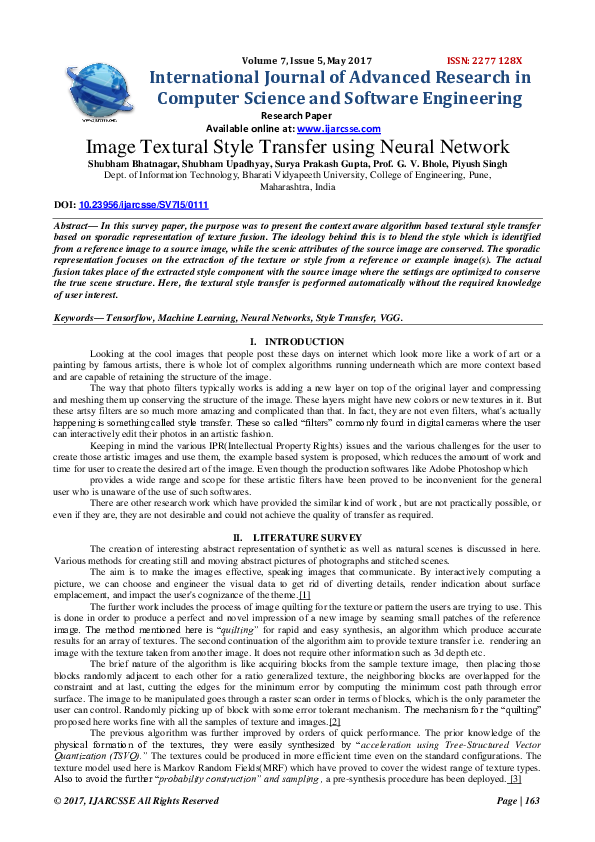 (PDF) Context-Aware Neural Network for Textural Style Transfer