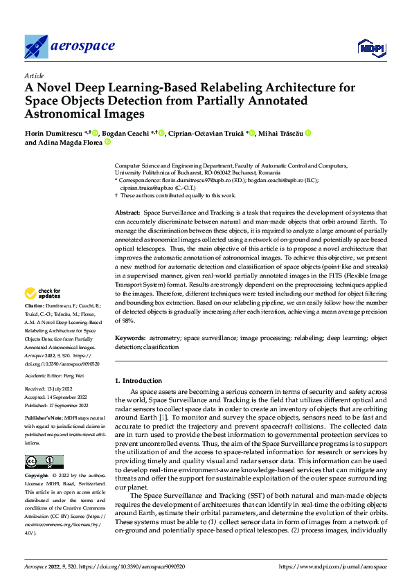 Pdf A Novel Deep Learning Based Relabeling Architecture For Space Objects Detection From