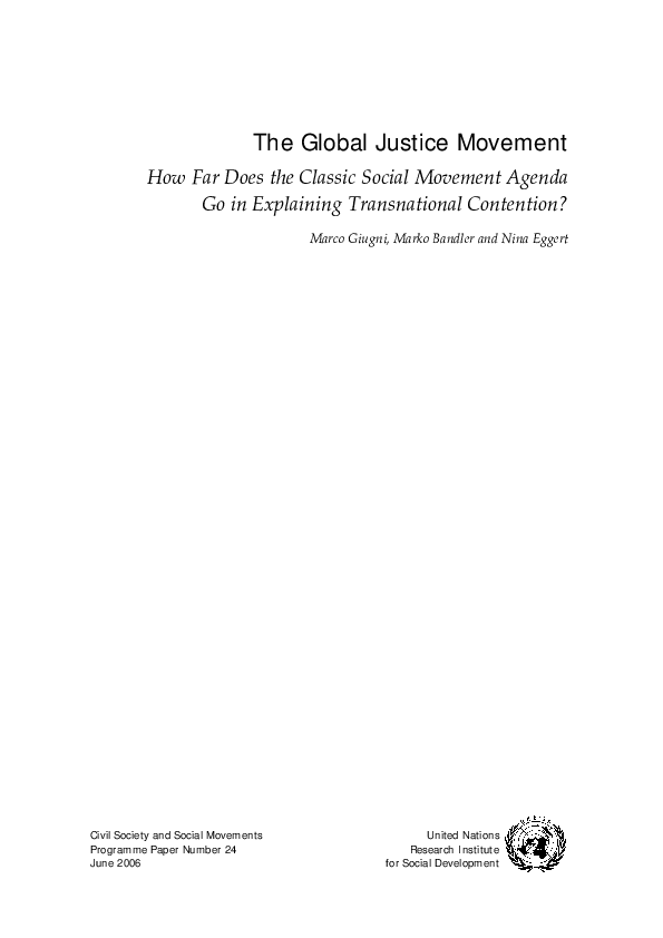 (PDF) Global Justice Movement