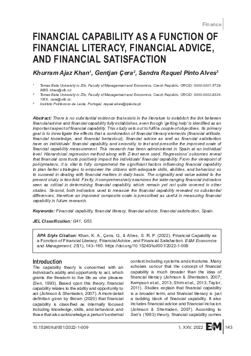 (PDF) Financial Capability as a Function of Financial Literacy ...