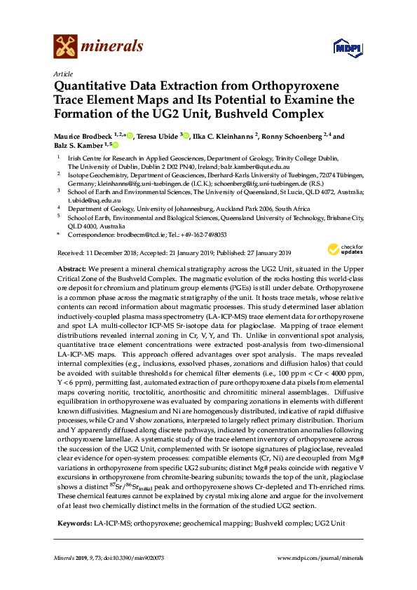 (PDF) Quantitative Data Extraction from Orthopyroxene Trace Element Maps and Its Potential to ...