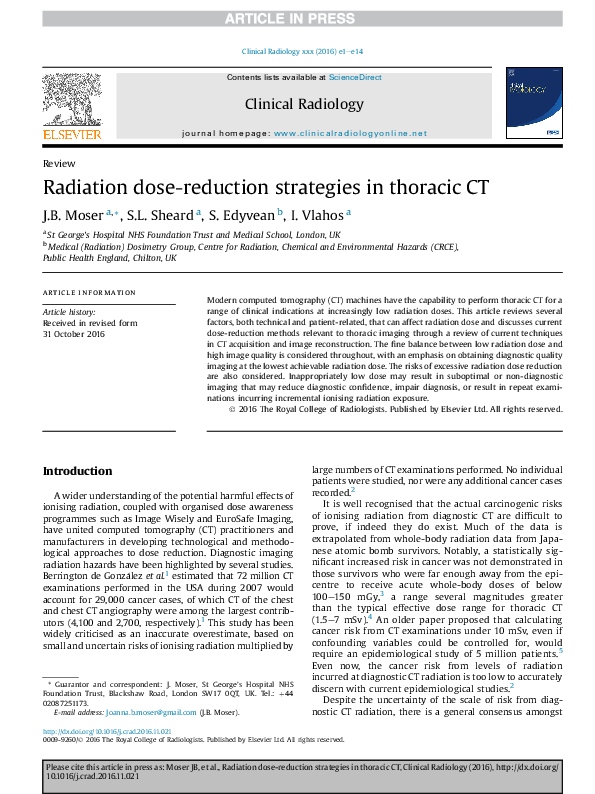 (PDF) Radiation dose-reduction strategies in thoracic CT