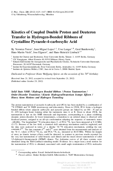 (PDF) Kinetics of Coupled Double Proton and Deuteron Transfer in ...
