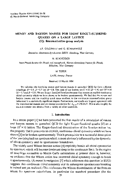 (PDF) Meson and baryon masses for light Kogut-Susskind quarks on a ...