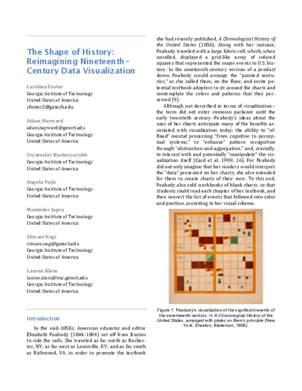 (PDF) The Shape of History: Reimagining Nineteenth-Century Data ...