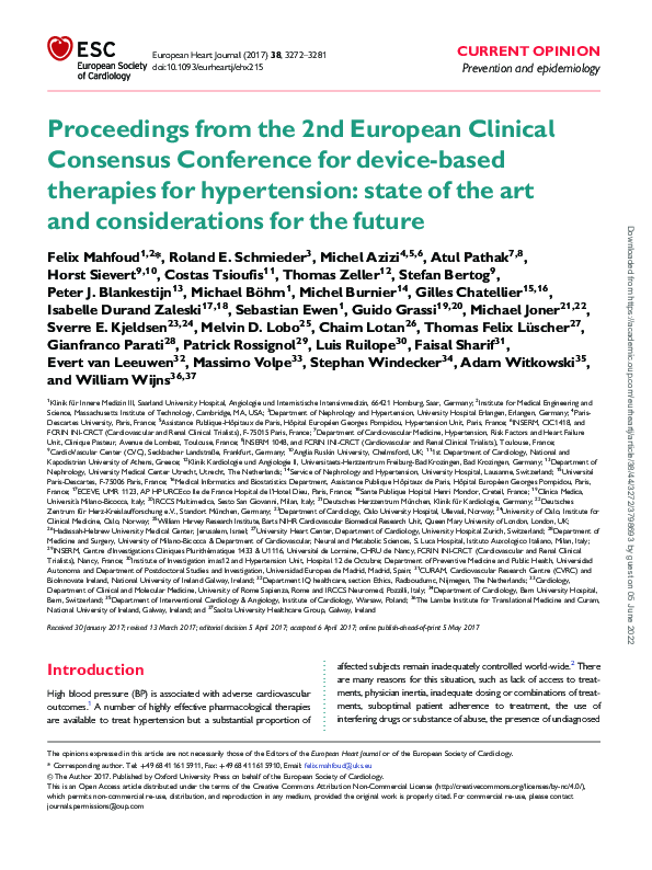 (PDF) Proceedings from the 2nd European Clinical Consensus Conference ...