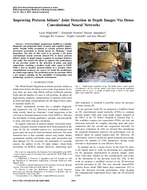 Pdf Improving Preterm Infants Joint Detection In Depth Images Via Dense Convolutional Neural