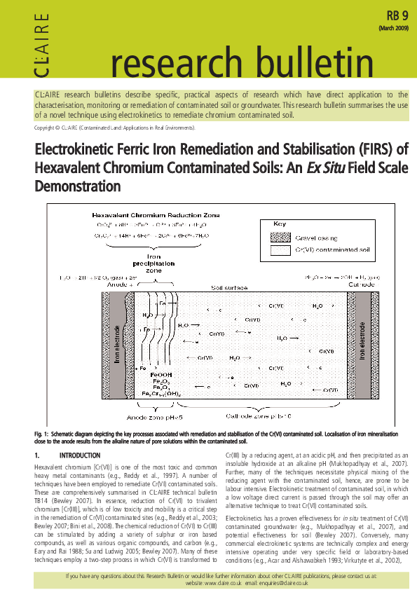 (PDF) Electrokinetic Ferric Iron Remediation and Stabilisation (FIRS ...