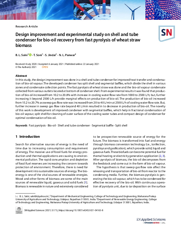 (PDF) Design improvement and experimental study on shell and tube ...