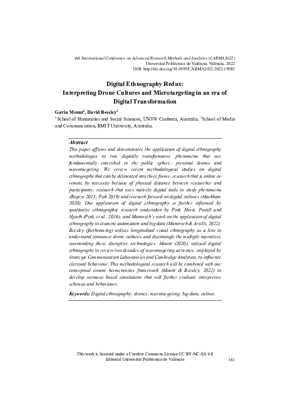 (PDF) Digital Ethnography Redux: Interpreting Drone Cultures and ...