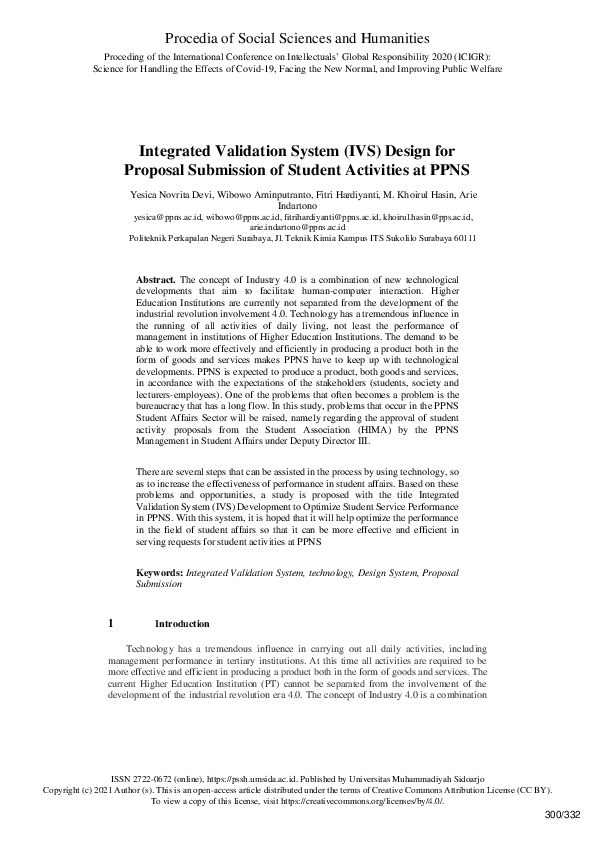 (PDF) Integrated Validation System (IVS) Design for Proposal Submission ...