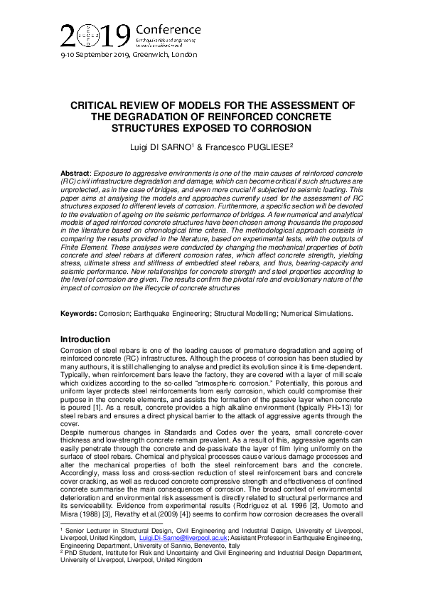 (PDF) Critical Review of Models for the Assessment of the Degradation ...