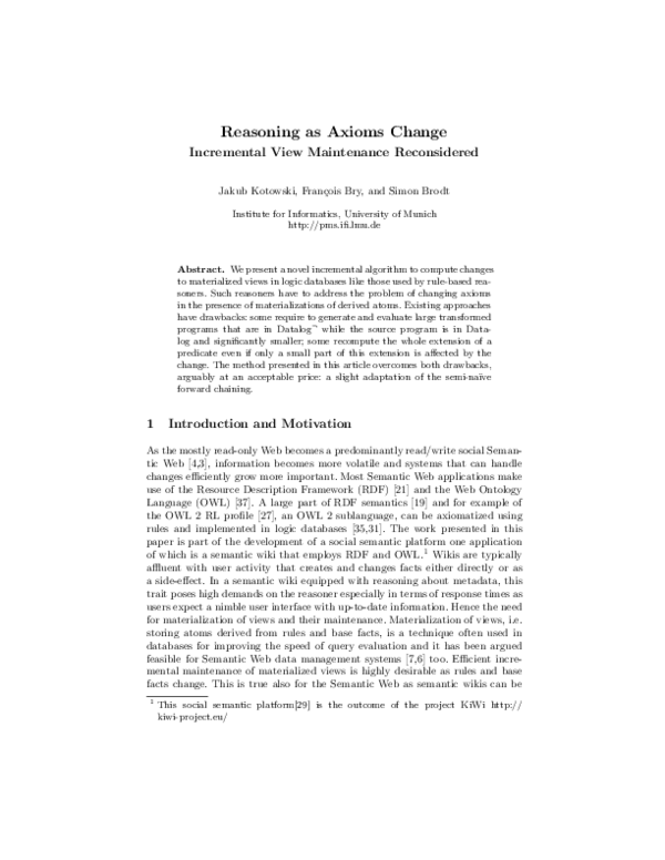 (PDF) Reasoning as Axioms Change