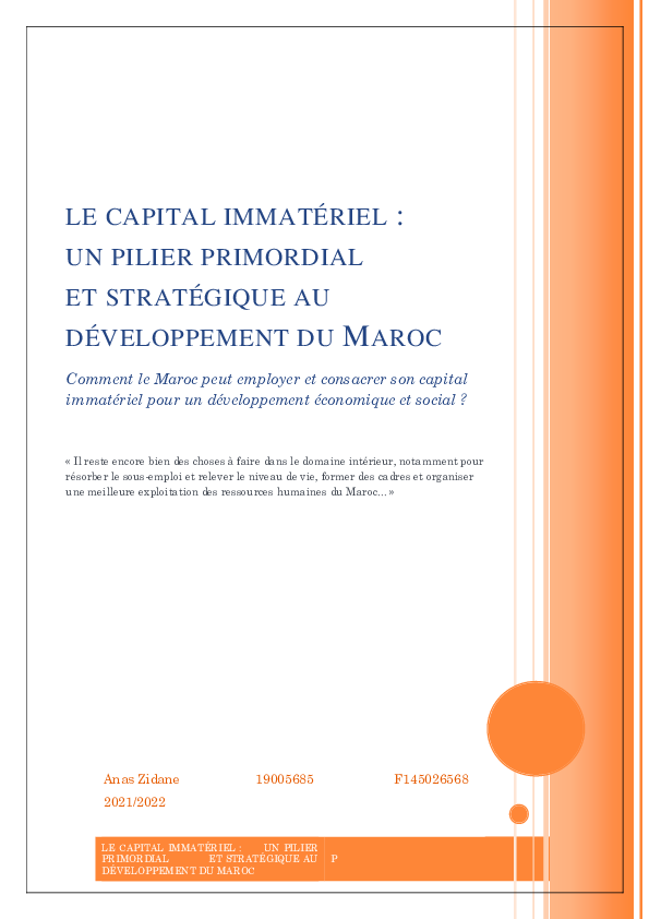 (PDF) Capital immatériel au Maroc