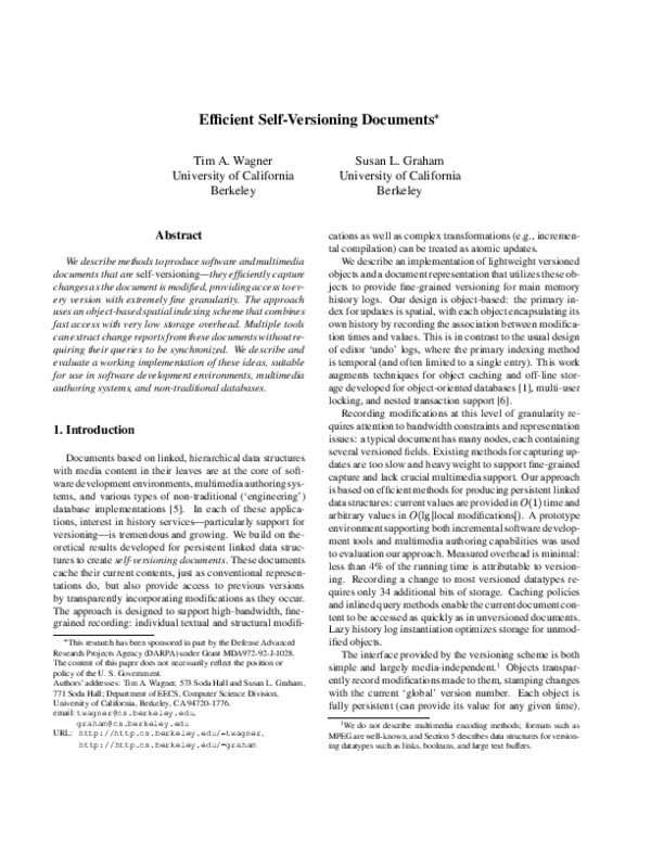 (PDF) Efficient self-versioning documents