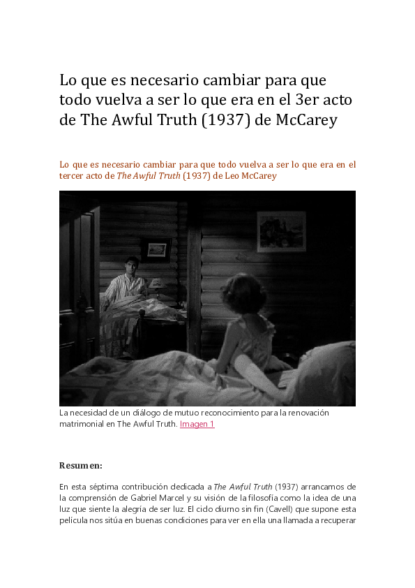 (PDF) V. 7 Lo que es necesario cambiar para que todo vuelva a ser lo que era en el 3er acto de ...