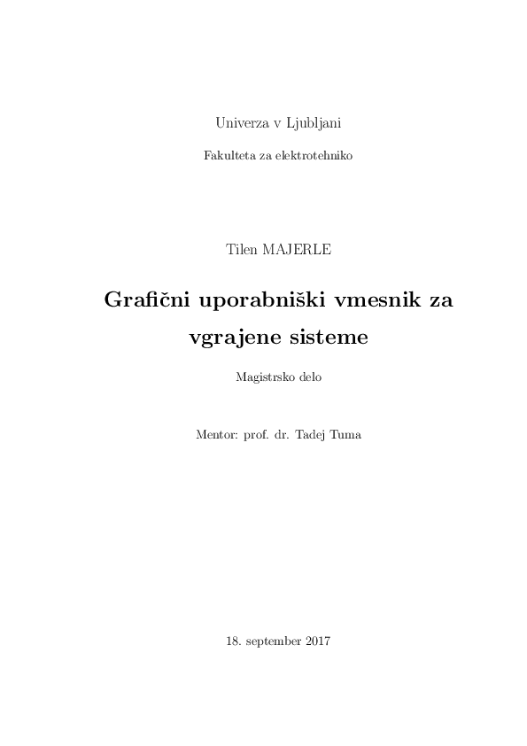 (PDF) Graphical User Interface for Embedded Systems