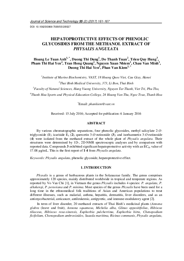 (PDF) Hepatoprotective Effects of Phenolic Glycosides from the Methanol ...