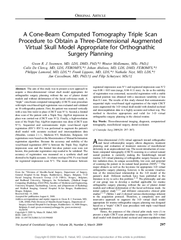 (PDF) A Cone-Beam Computed Tomography Triple Scan Procedure to Obtain a ...