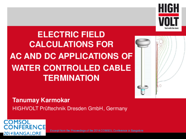 (PDF) Electric field Calculations for AC and DC Applications of Water ...