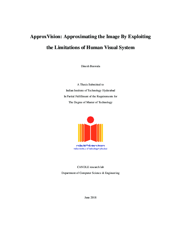 (PDF) ApproxVision: Approximating the Image By Exploitingthe ...