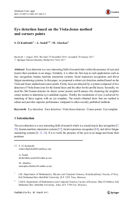 Pdf Eye Detection Based On The Viola Jones Method And Corners Points Samir El Kaddouhi 7216