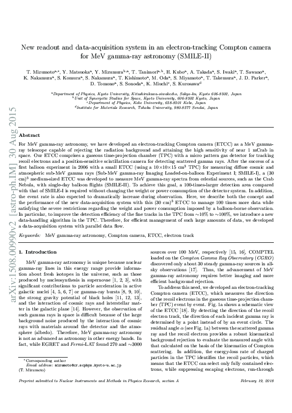 (PDF) New readout and data-acquisition system in an electron-tracking ...