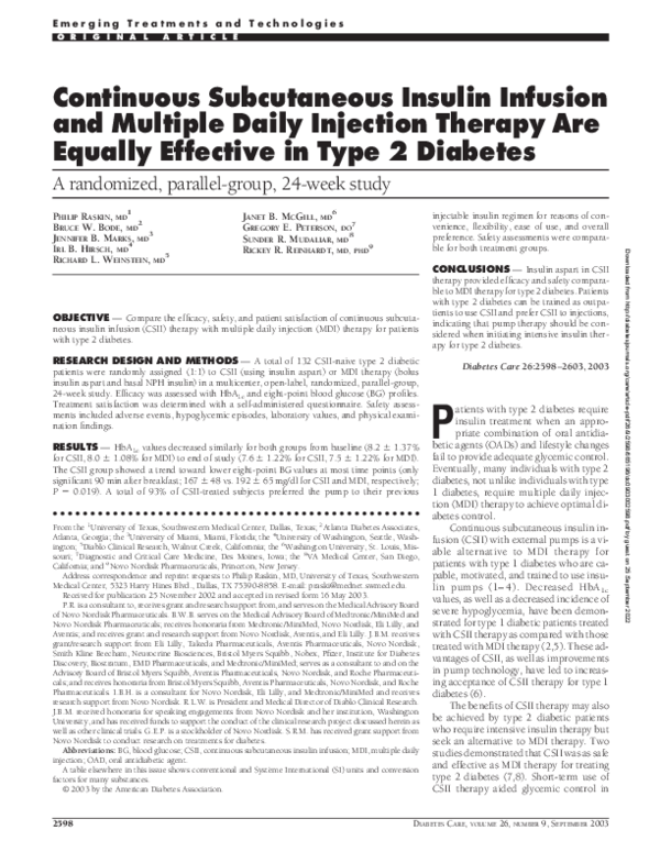 (PDF) Continuous Subcutaneous Insulin Infusion and Multiple Daily ...