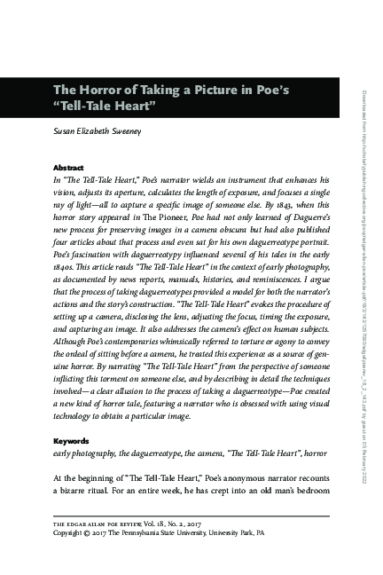 (PDF) The Horror of Taking a Picture in Poe's “Tell-Tale Heart”