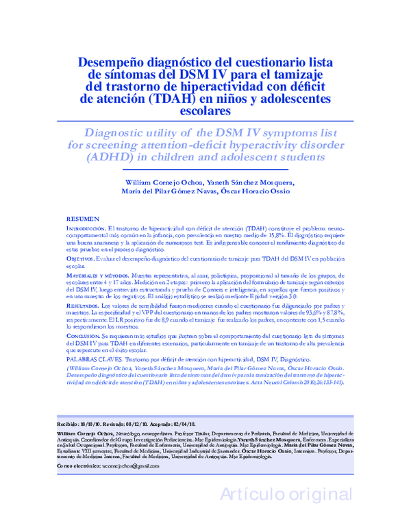 (PDF) Desempeño diagnóstico del cuestionario lista de síntomas del DSM ...