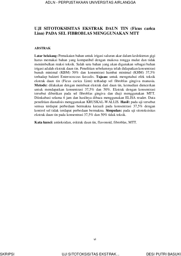 (PDF) UJI SITOTOKSISITAS EKSTRAK DAUN TIN (Ficus carica Linn) PADA SEL ...