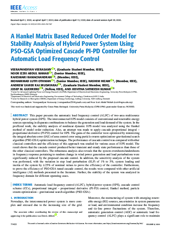 (PDF) A Hankel Matrix Based Reduced Order Model for Stability Analysis of Hybrid Power System ...