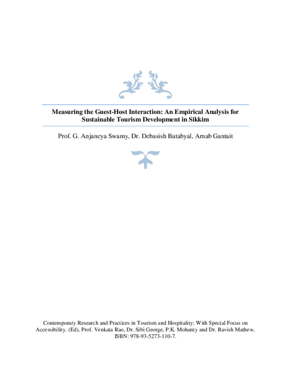 (PDF) Measuring the Guest-Host Interaction An Empirical Analysis for ...