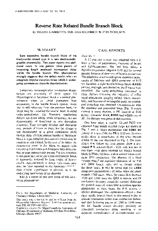 (PDF) Reverse rate related bundle branch block