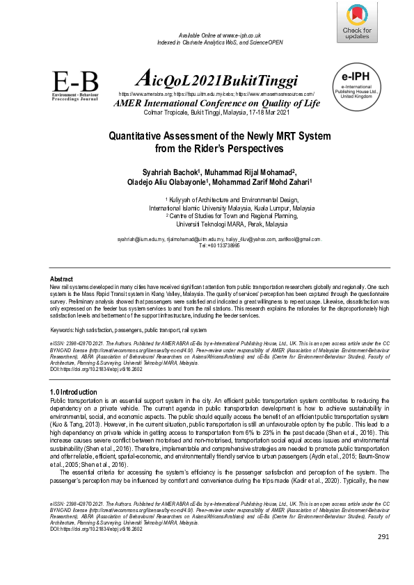 (PDF) Quantitative Assessment of the Newly MRT System from the Rider’s ...