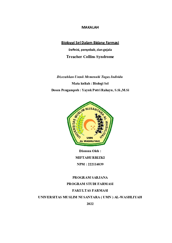 (DOC) Makalah biologi sel MIFTAHURRIZKI