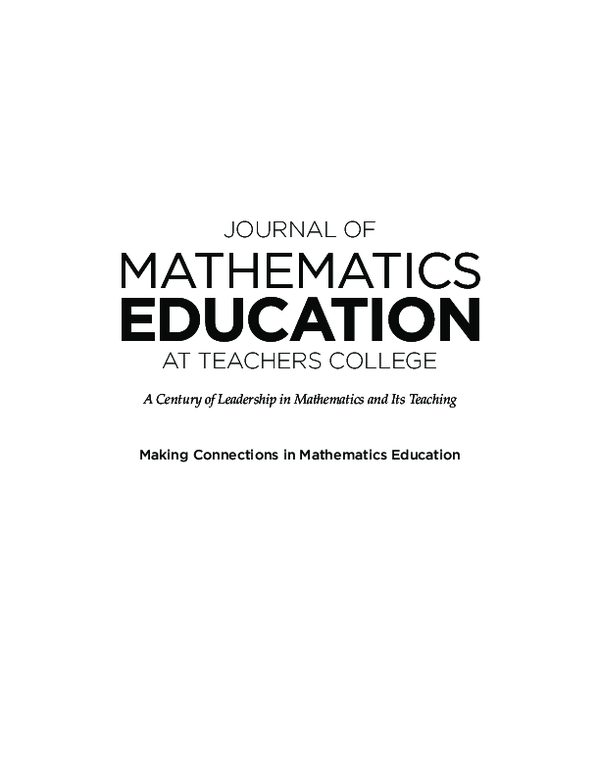 (PDF) Strengthening Doctoral Preparation in Math Education