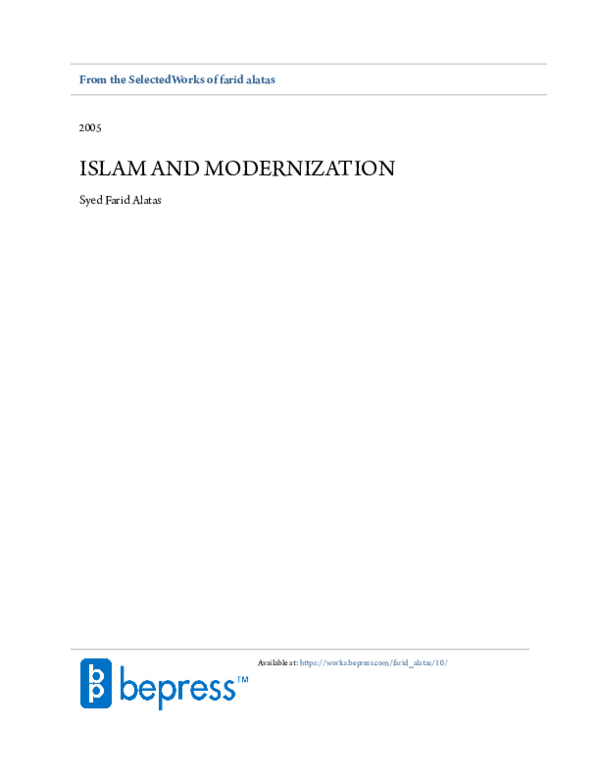 (PDF) Islam and Modernization