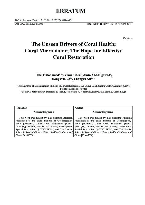 (PDF) The Unseen Drivers of Coral Health; Coral Microbiome; The Hope ...