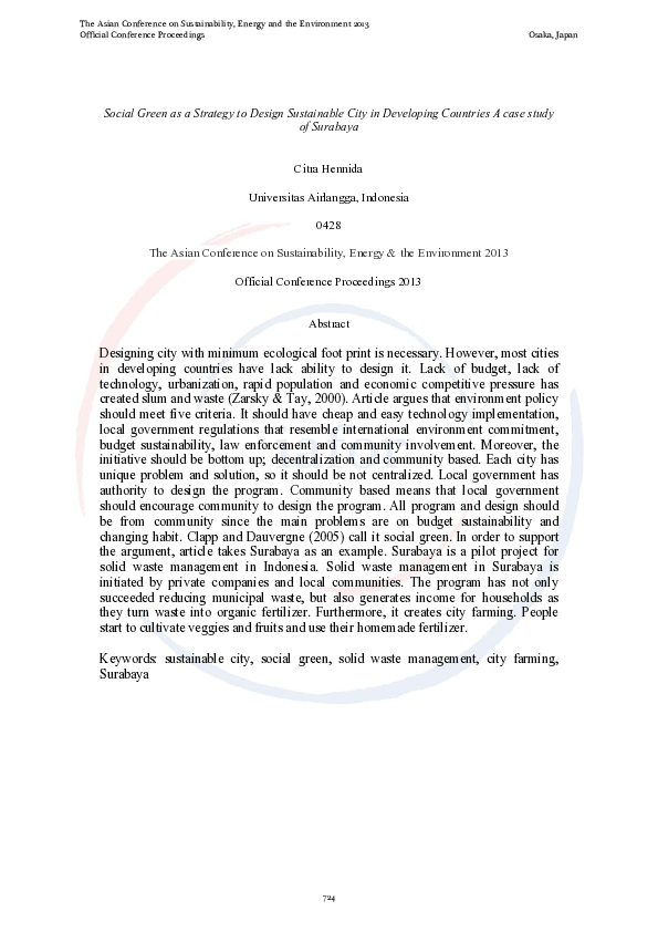 (PDF) Social Green as a Strategy to Design Sustainable City in ...