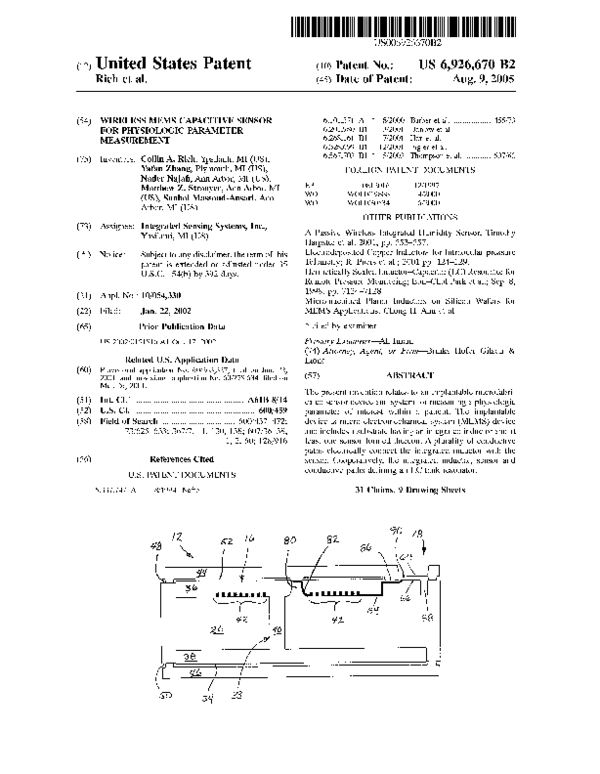 (PDF) Hermetically Sealed Inductor-Capacitor (LC) Resonator for Remote Pressure Monitoring