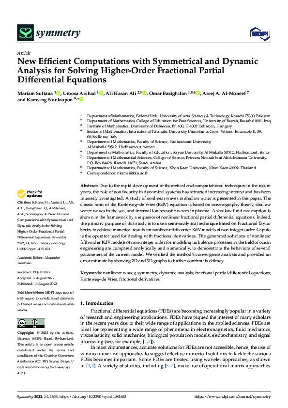 (PDF) New Efficient Computations with Symmetrical and Dynamic Analysis for Solving Higher-Order ...